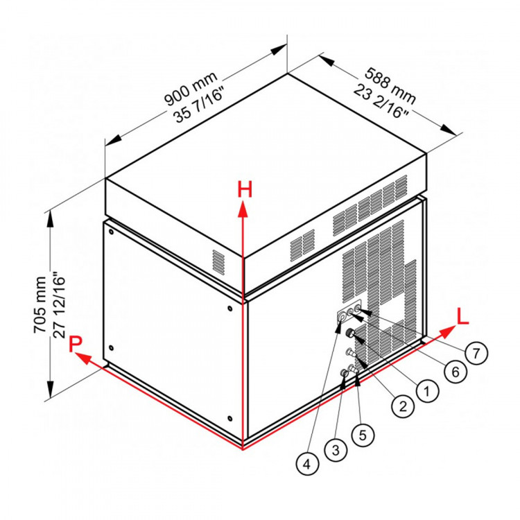 Crushed ice machine BREMA - Coldflakes - MUSTER 350 - 400kg/24h